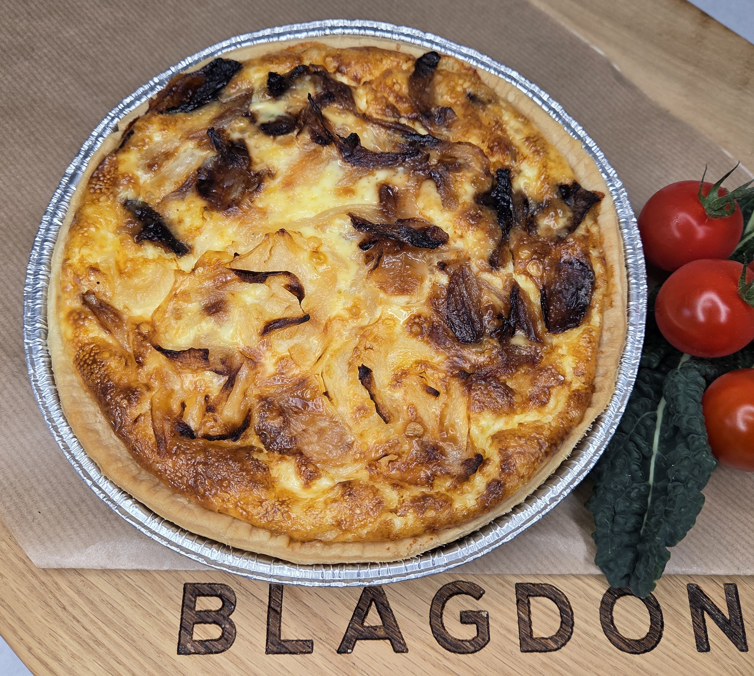 Mature Cheddar and Onion Quiche – Blagdon Farm Shop